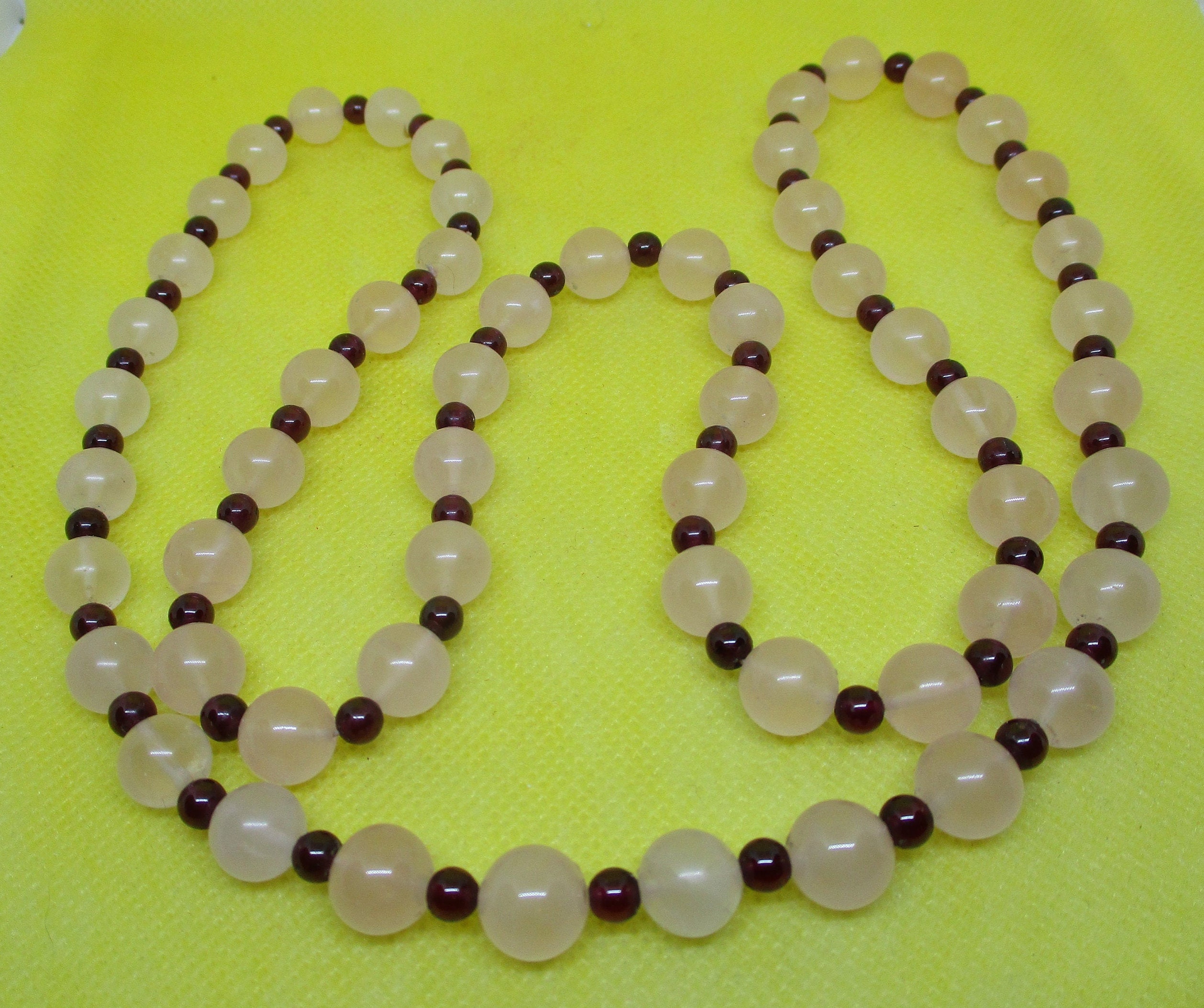 Genuine Carnelian & Rose Quartz Gemstone Beaded Necklace - Etsy