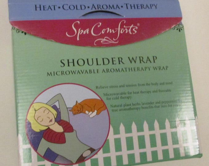 Unused Spa Comforts Shoulder Wrap Green & Brown Velvety Fabric ...