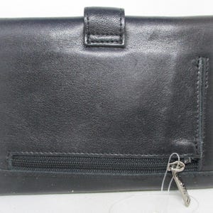 LODIS LOS ANGELES Wallet Unisex Genuine Black Leather Tri-fold Wallet ...