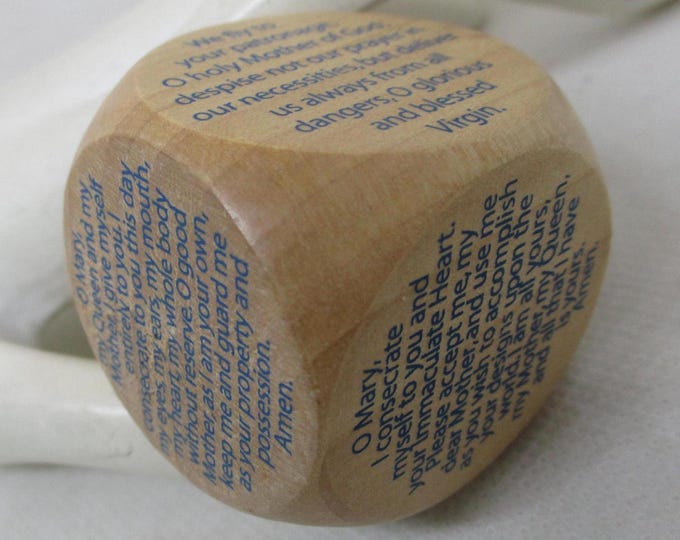 Prayer Cube Wood Prayer Cube Religious Wood Block 6 Prayers Religious ...