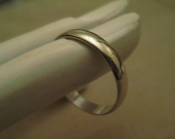 Signed PMS 14K GOLD WEDDING Band White Gold 14KT Gold Wedding Band Ring ...
