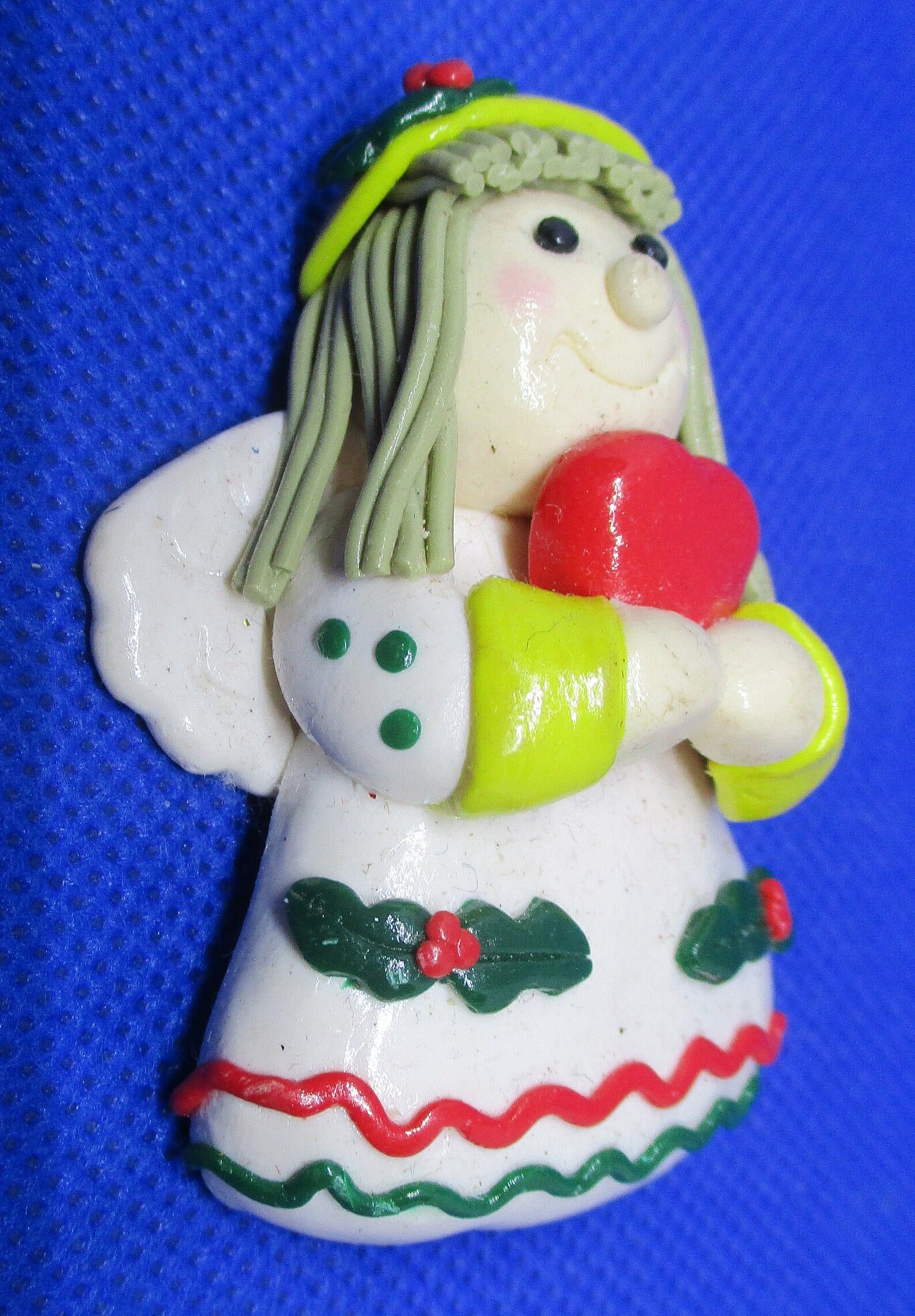 Handcrafted Polymer Clay 3 D Angel Brooch Artists Polymer Clay ...