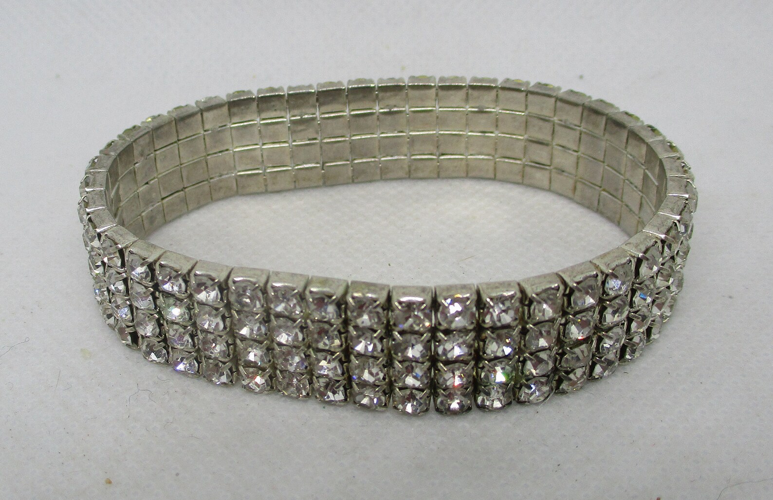 RHINESTONE Stretch Bracelet 4 Stand Rhinestone Stretch - Etsy