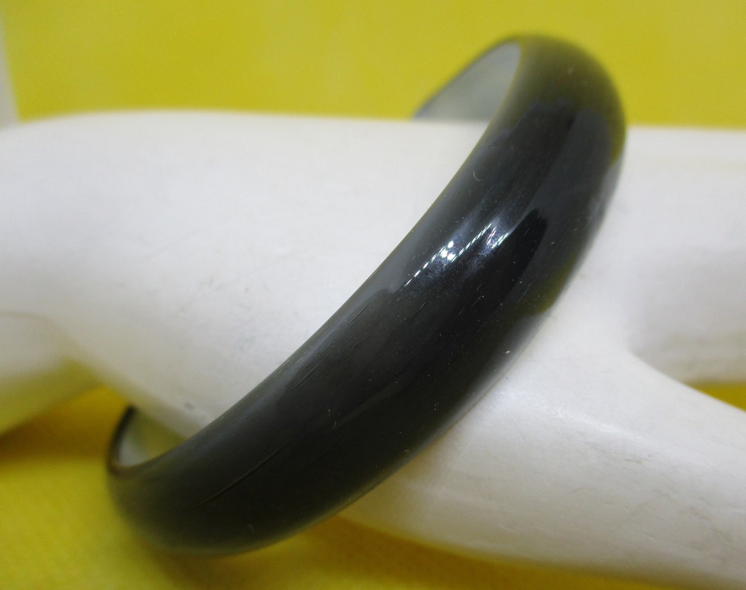 Vintage Venetian Glass Cuff Bracelet Murano Glass Cuff Bracelet Gray ...