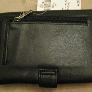 LODIS LOS ANGELES Wallet Unisex Genuine Black Leather Tri-fold Wallet ...