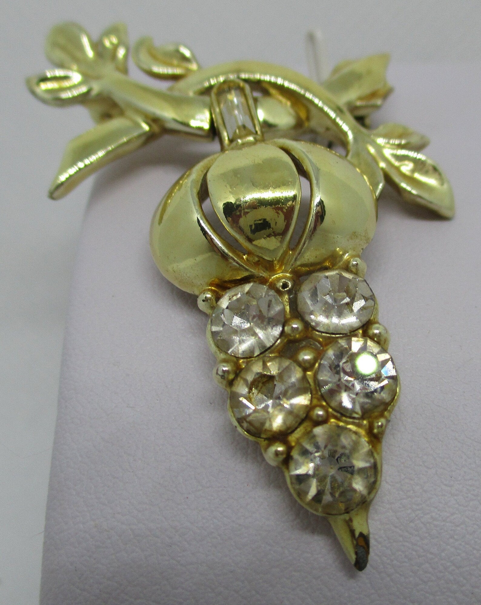 MOVING RHINESTONE ACORN Brooch Oak Tree Leaves Brooch Autumn - Etsy