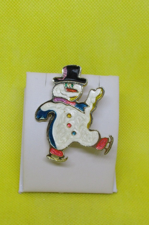snowman enamel brooch - Gem