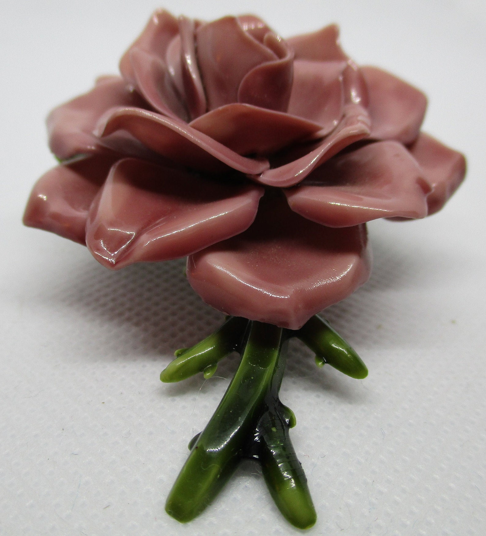 Vintage LARGE LUCITE ROSE Brooch 3 & 3/8 Inches Lucite Rose | Etsy