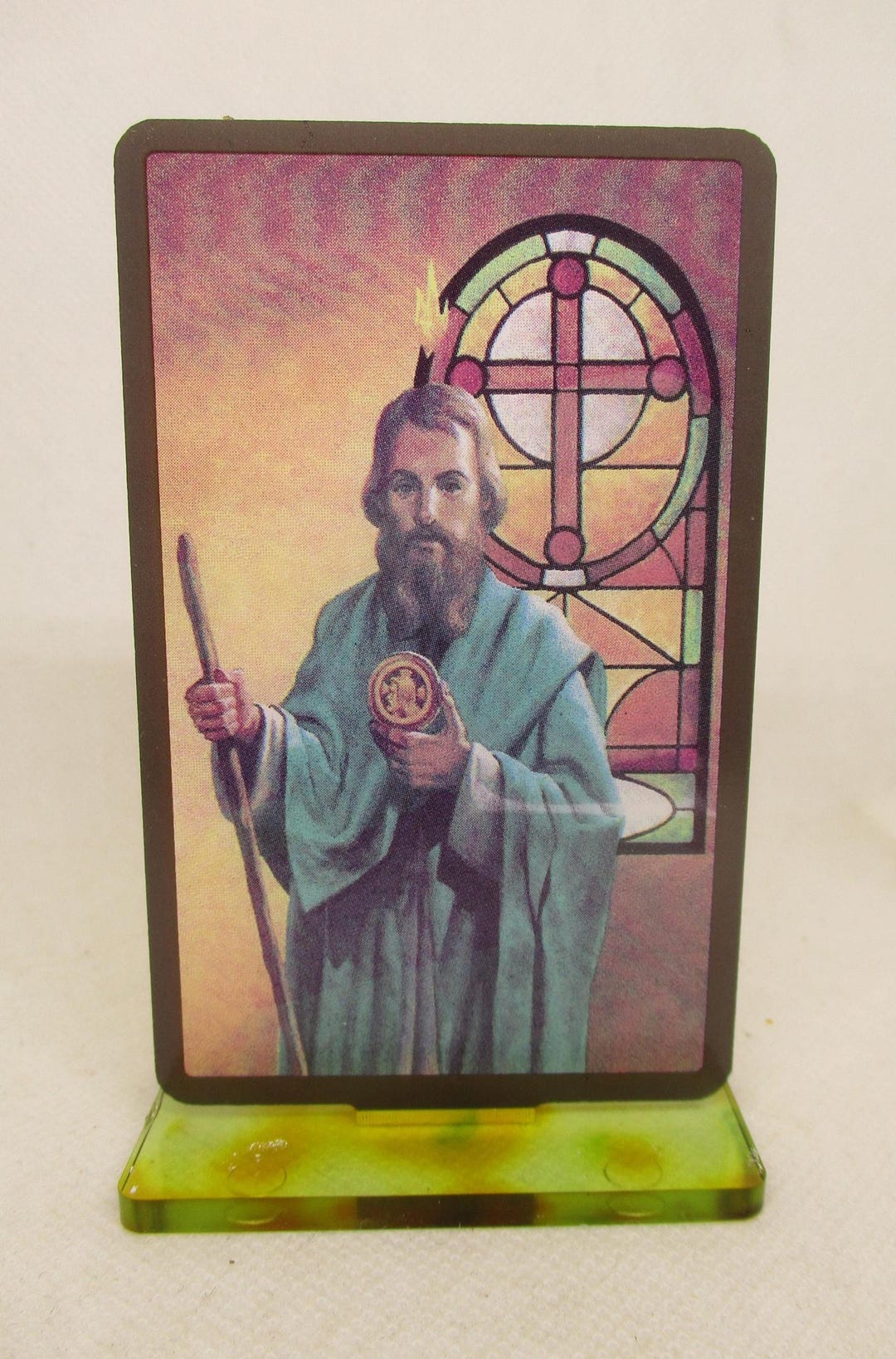 Vintage St Jude Prayer Card With Lucite Base: Catholic Plaque - Etsy