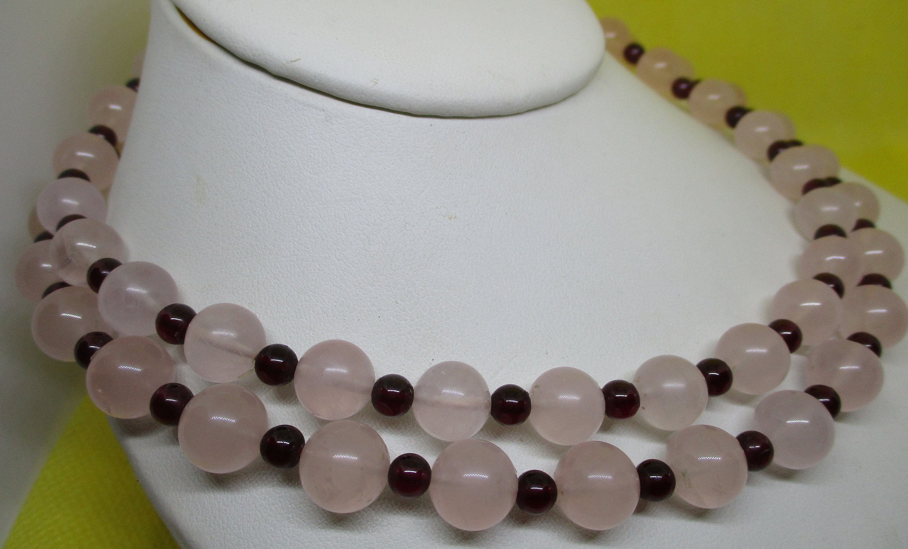 Genuine Carnelian & Rose Quartz Gemstone Beaded Necklace - Etsy