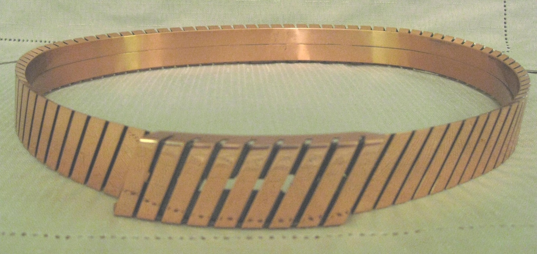 Vintage Renoir Copper Belt: 1950s Slanted Bar Design, Size Medium - Etsy