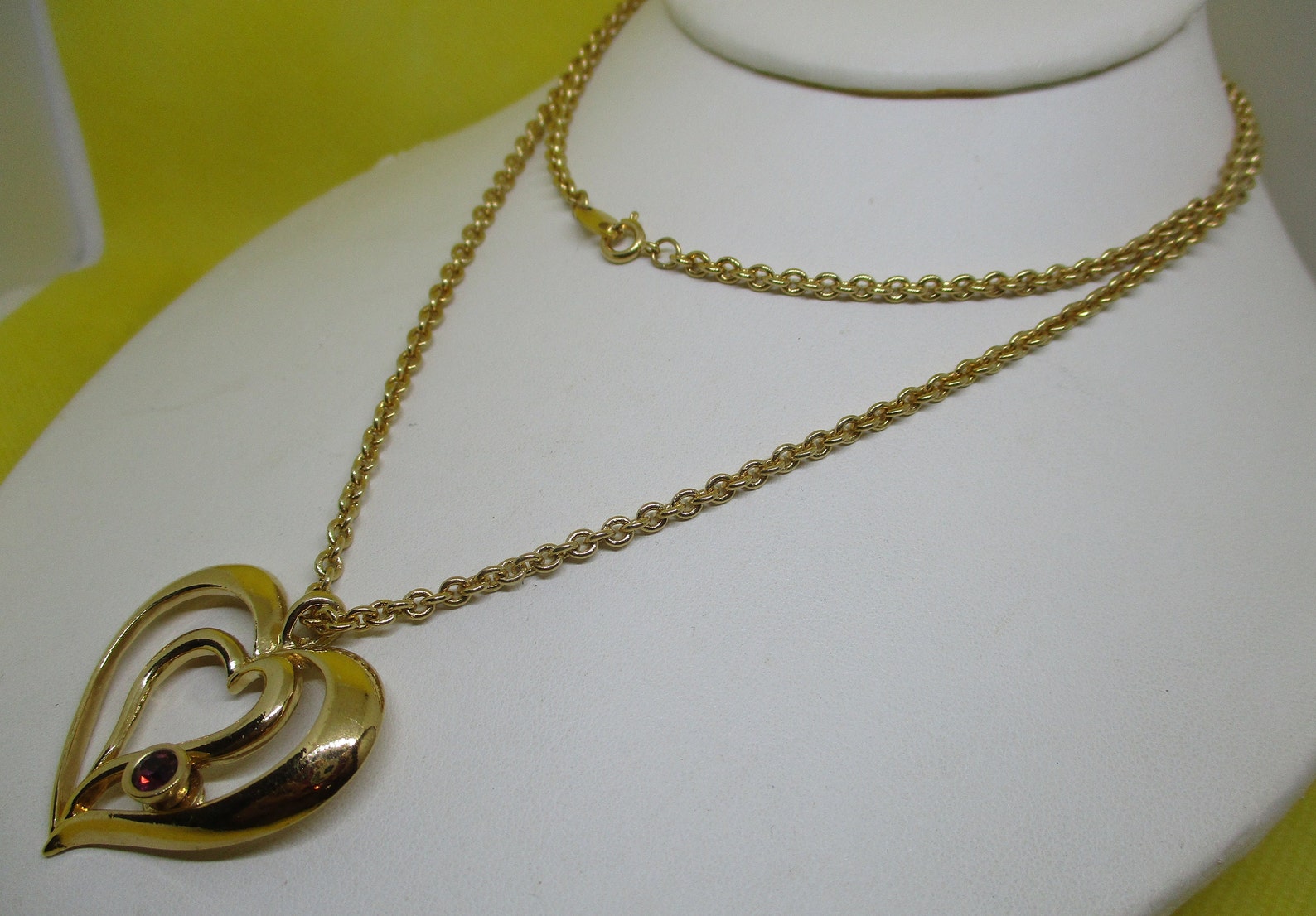 Vintage Avon Rhinestone Heart Pendant Necklace Avon Purple - Etsy