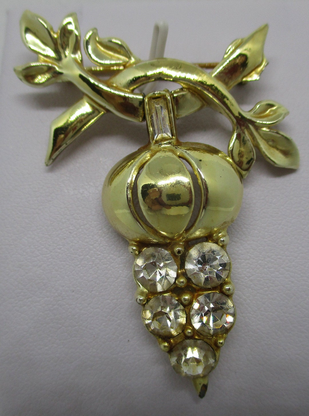 MOVING RHINESTONE ACORN Brooch Oak Tree Leaves Brooch Autumn - Etsy