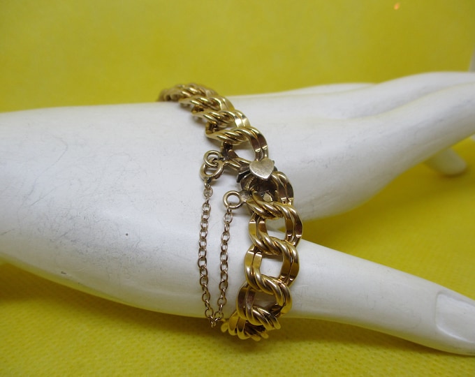 Vintage Forstner 12K Gold Filled Charm Bracelet: Double Link Chain - Etsy