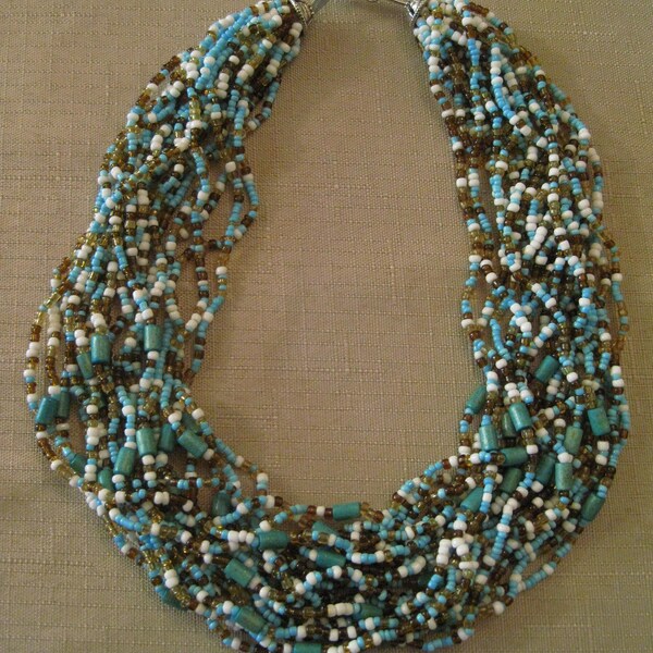 Multi Strand Seed Bead Necklace - Etsy