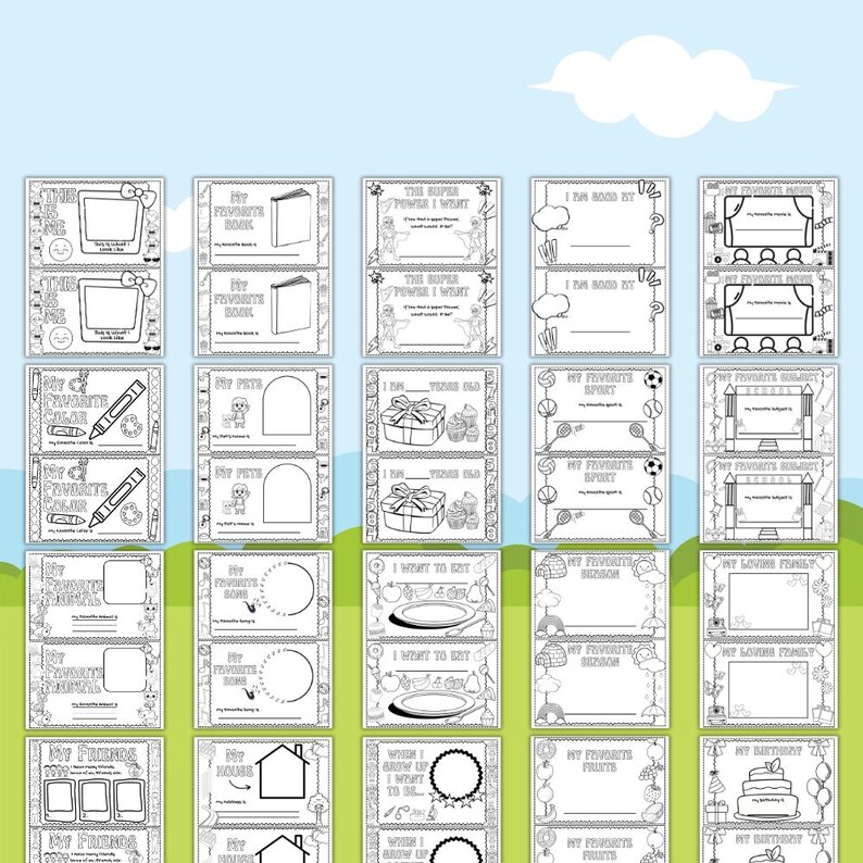 Printable All About Me Mini Book | Printables for Kids | Favorite ...
