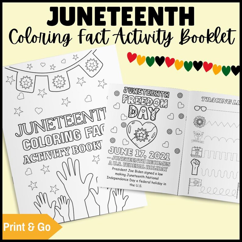 Juneteenth Fact Activity Booklet Coloring Pages | U.S. History ...