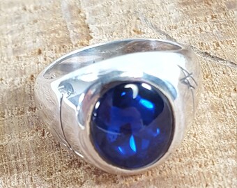 Blue Glass Ring - Etsy