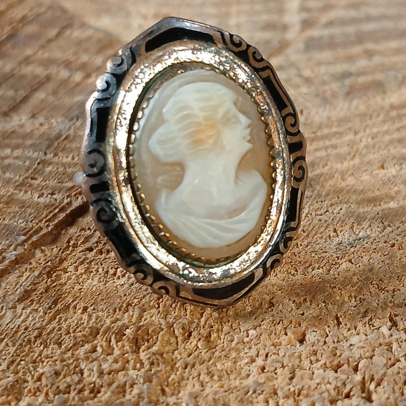 Carved Shell Ring - Etsy