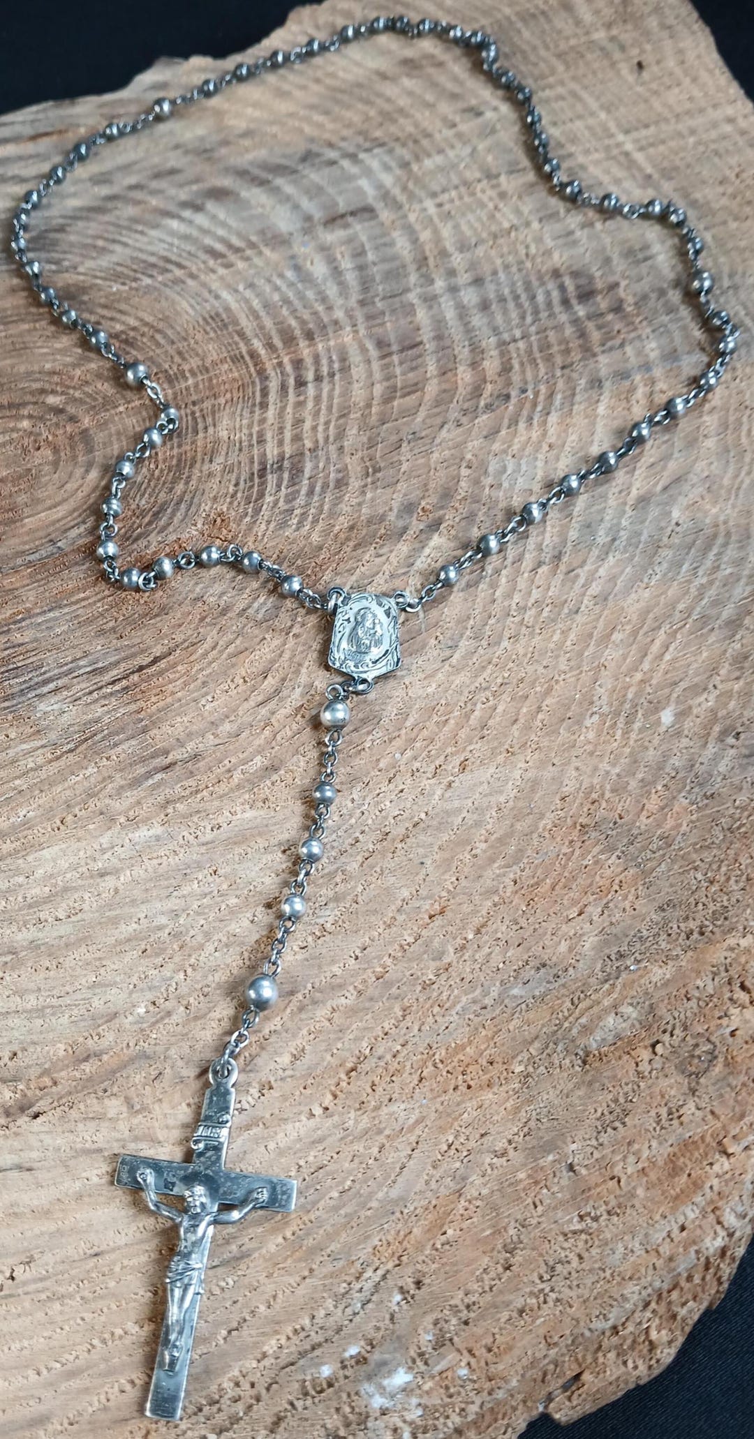 Vintage Creed Rosary Sterling Silver Beads 27.5" - Etsy