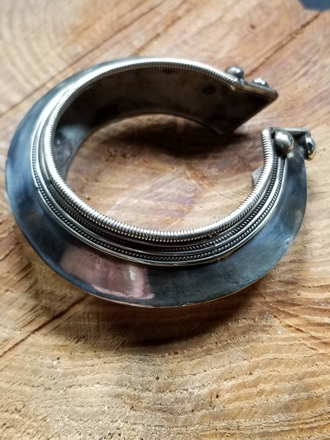 Tribal Hmong Miao Disc Silver Cuff Bracelet 6.5 - Etsy