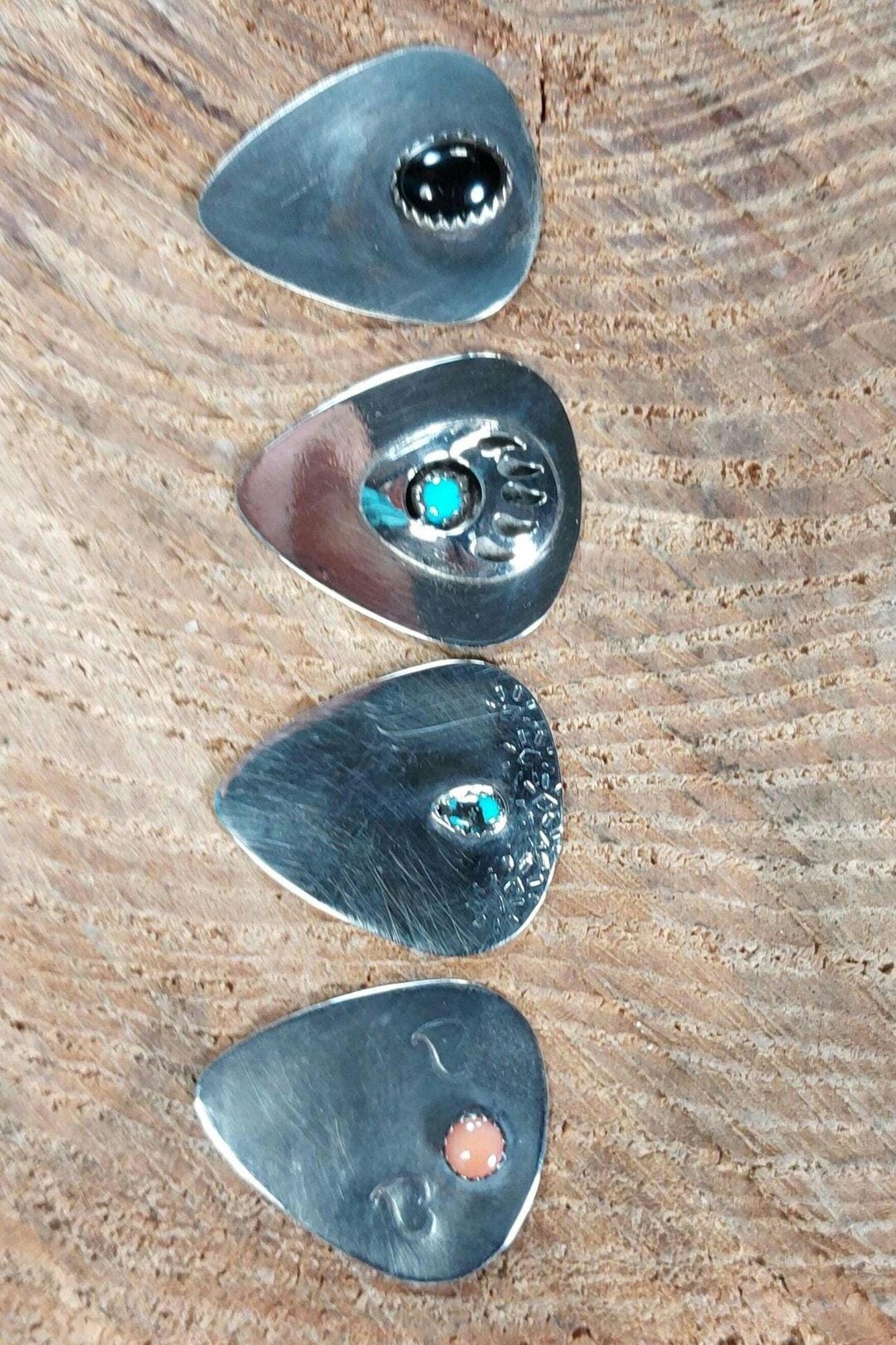 Custom Sterling Silver Guitar Picks Standard Size .4mm Thickness - Etsy