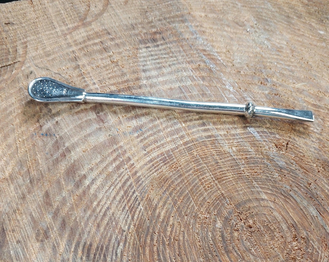 Eberle Silver Yerba Mate Bombilla Drinking Filter Straw Vintage Antique ...