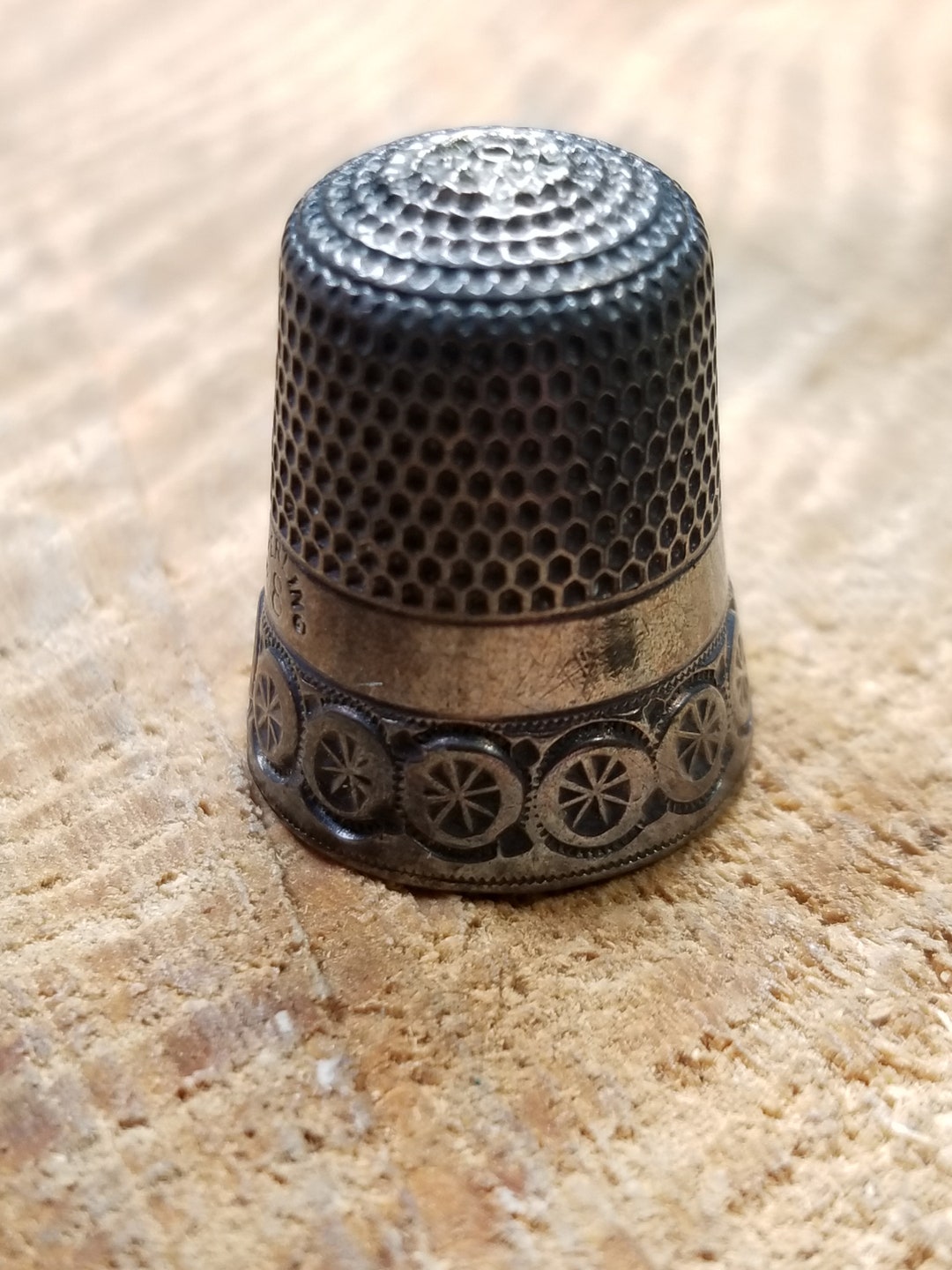 Antique Sterling Silver Thimble Wheel/cog Design - Etsy
