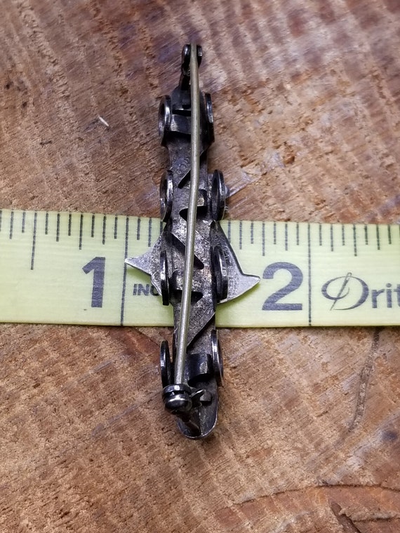 Antique Horse Pin Brooch Flower Holder Cut Flowers - Gem