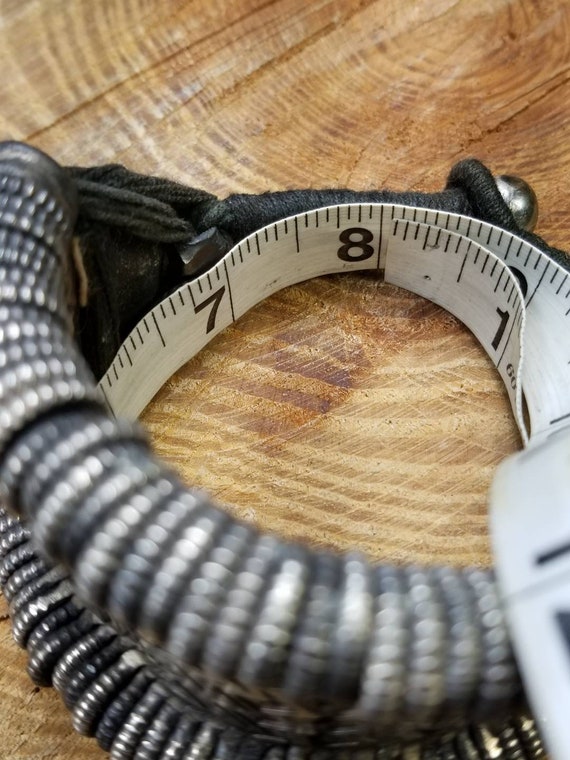 South India Silver Zigzag Scale Armor Tribal Bracelet… - Gem