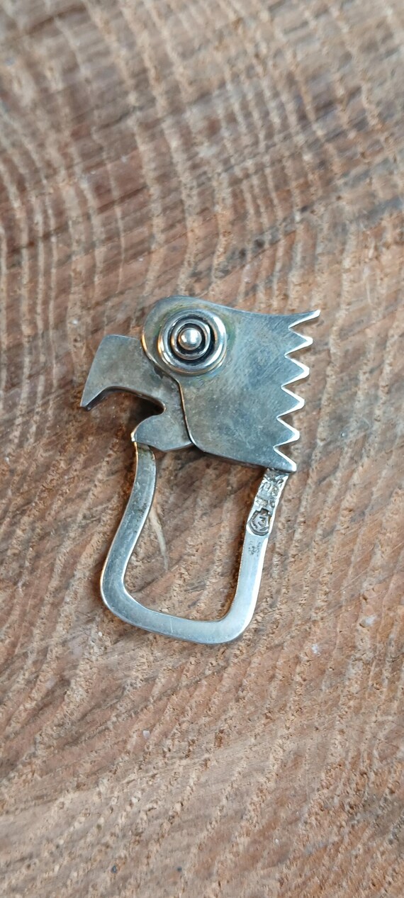 Eagle Bird Key Chain Key Hold Ring Taxco Sterling Sil… - Gem