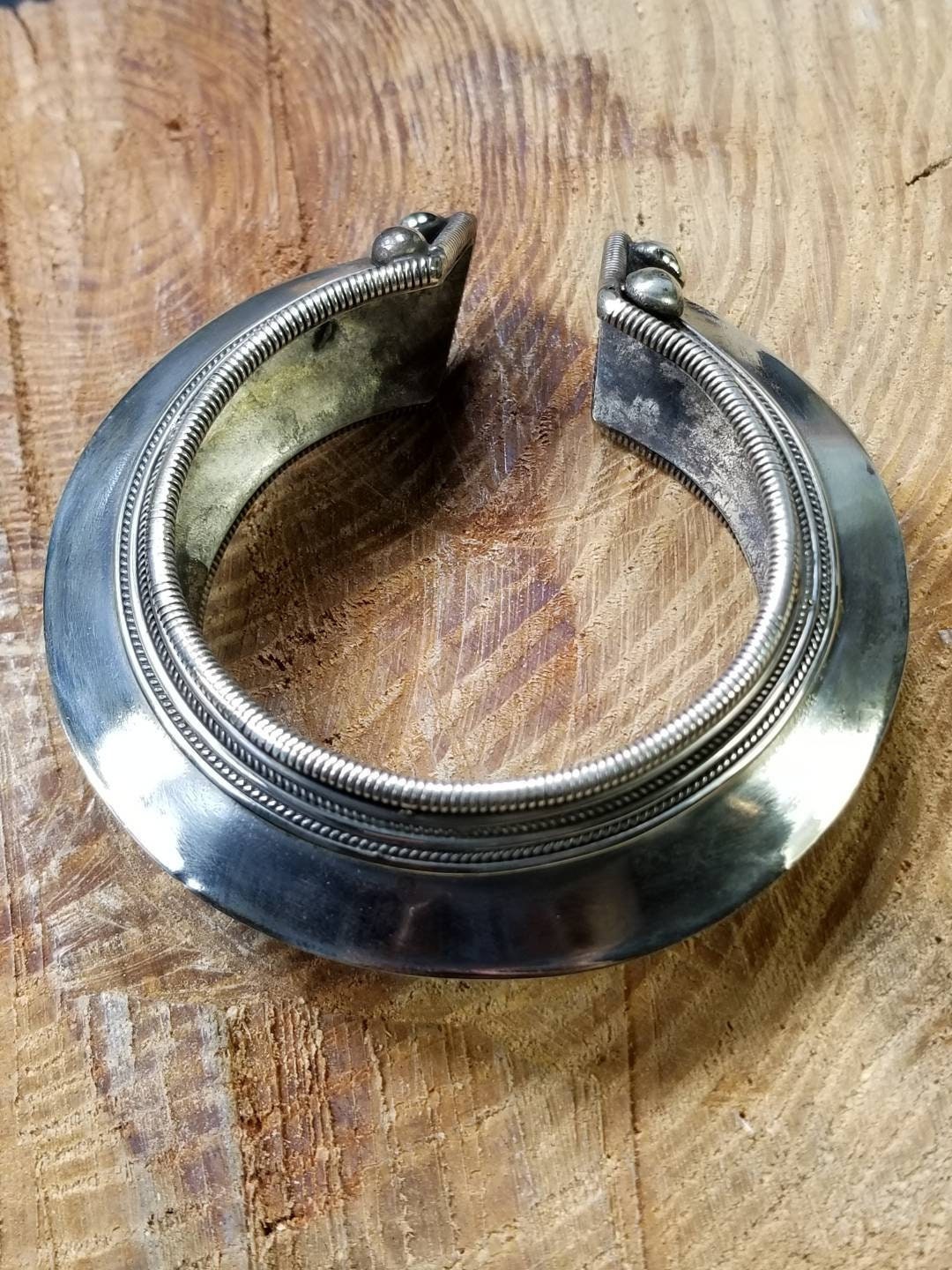 Tribal Hmong Miao Disc Silver Cuff Bracelet 6.5 - Etsy