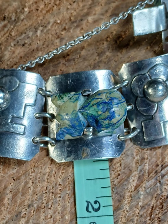 RARE Carmen Beckmann Carved Azurite Frog Sterling Sil… - Gem