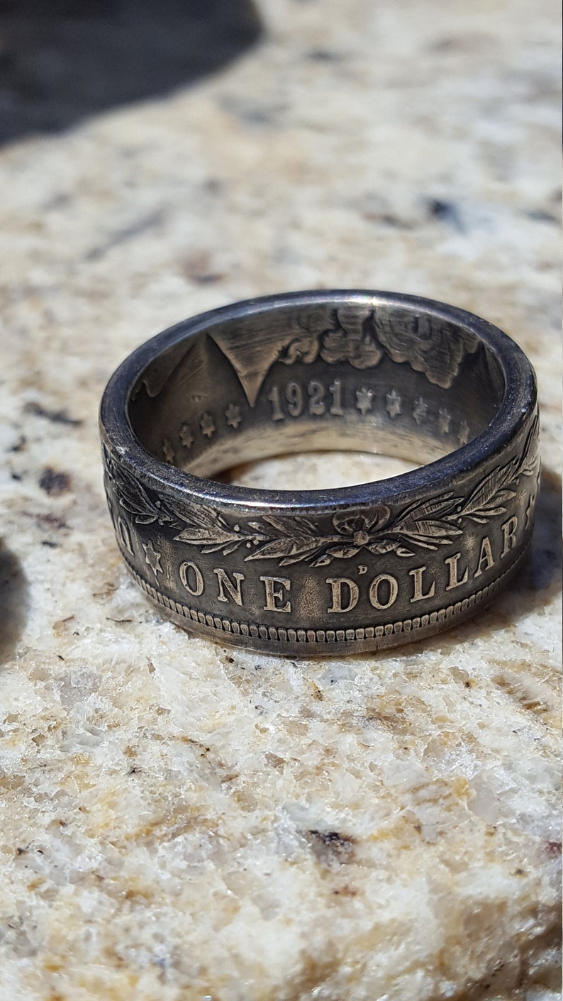 Morgan Silver Dollar Coin Ring Any Size/finish - Etsy
