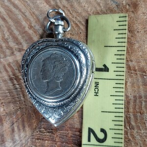 1942 Silver Lady Liberty "mercury" Dime Watch Lockit Engraved AHS ...