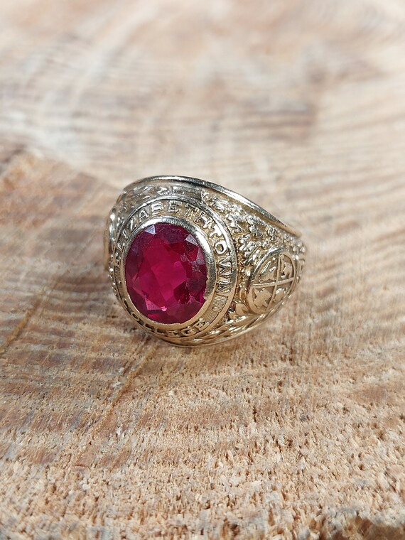 Elizabethtown College 1955 Class Ring Size 10.5 10k G… - Gem