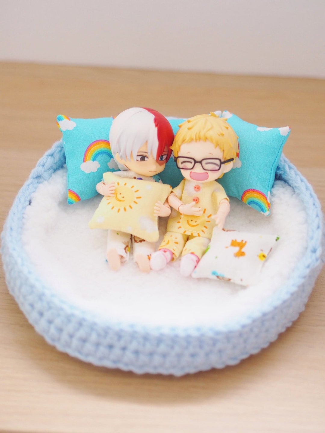 Buddy Bed With 3 Pillows for Nendoroid Doll Obitsu 11 BJD | Handmade in ...