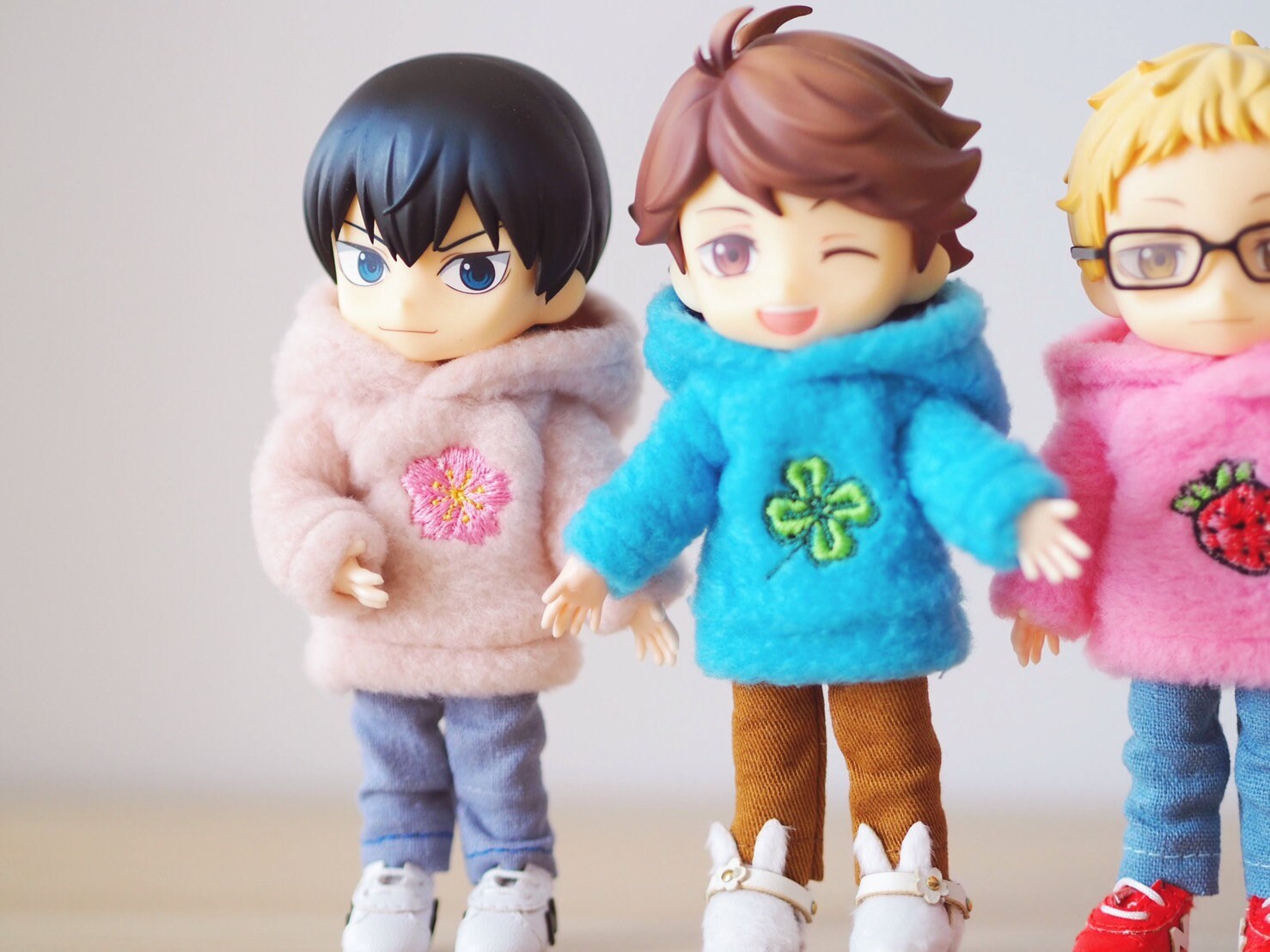 4 Patterns Embroidery Hoodie Fleece | Handmade Nendoroid Doll Clothes ...