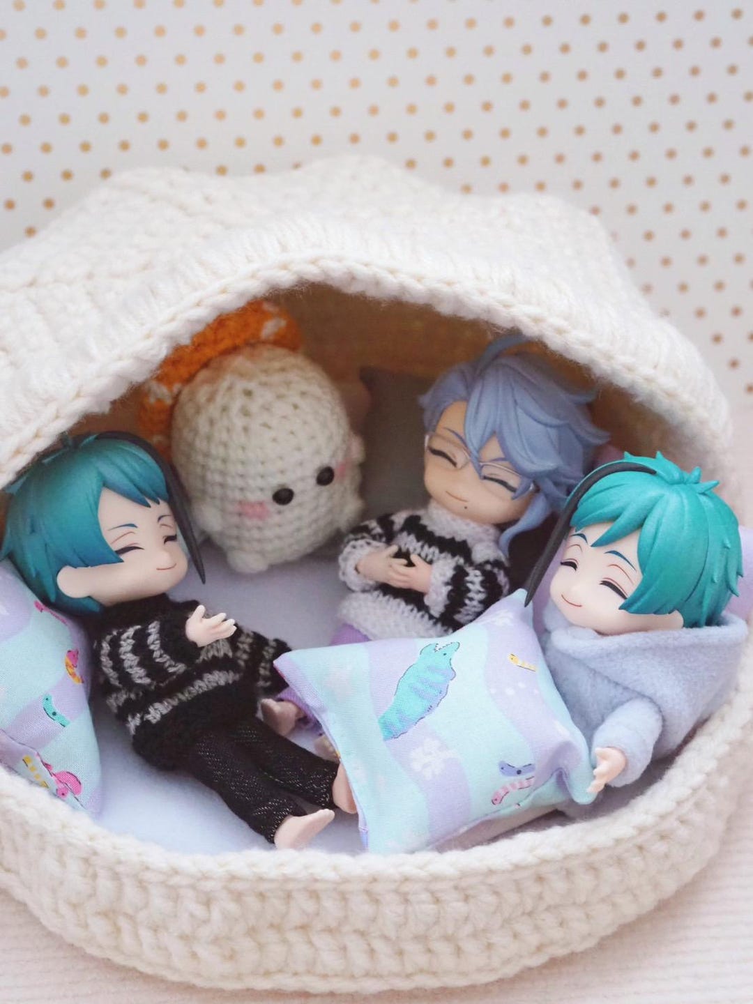 Buddy Bed With Hood + 3 Pillows for Nendoroid Doll Obitsu 11 BJD ...