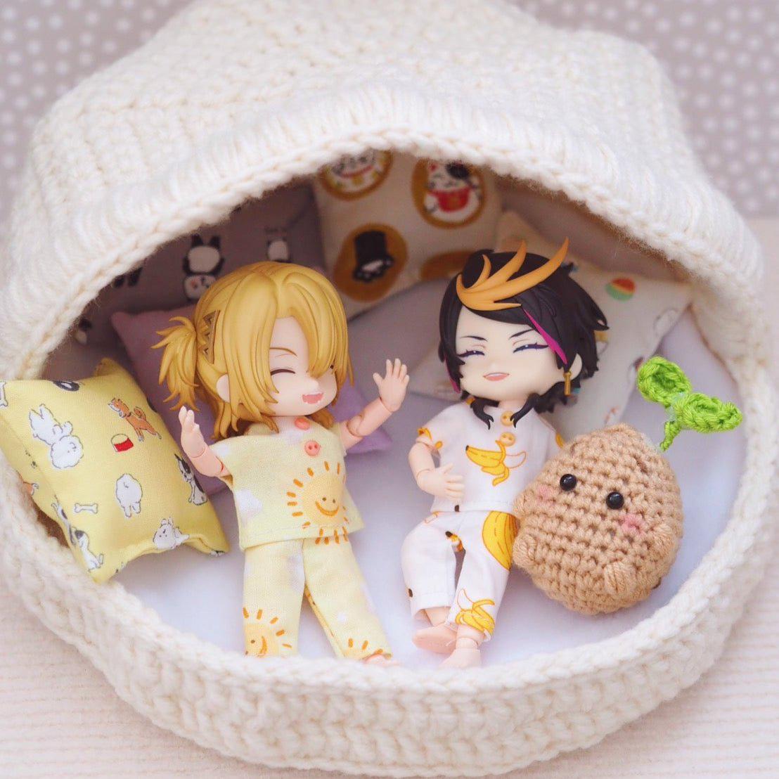 Buddy Bed With Hood + 3 Pillows for Nendoroid Doll Obitsu 11 BJD ...