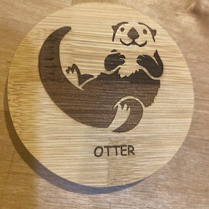 The Sea Creatures Coaster Set - Wood Coasters - Bamboo Coaster - Etsy