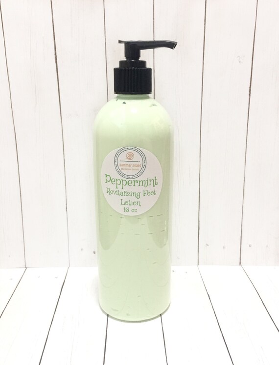Peppermint Foot Lotion 4 Oz 8 Oz 16 Oz Soothing Peppermint | Etsy
