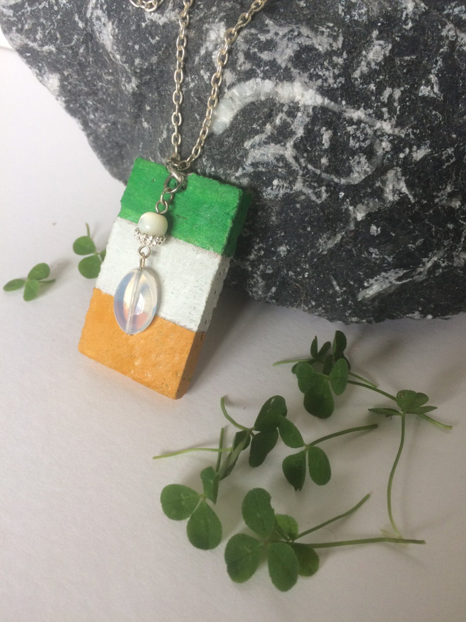 Irish Concrete Rectangle Pendant - Etsy