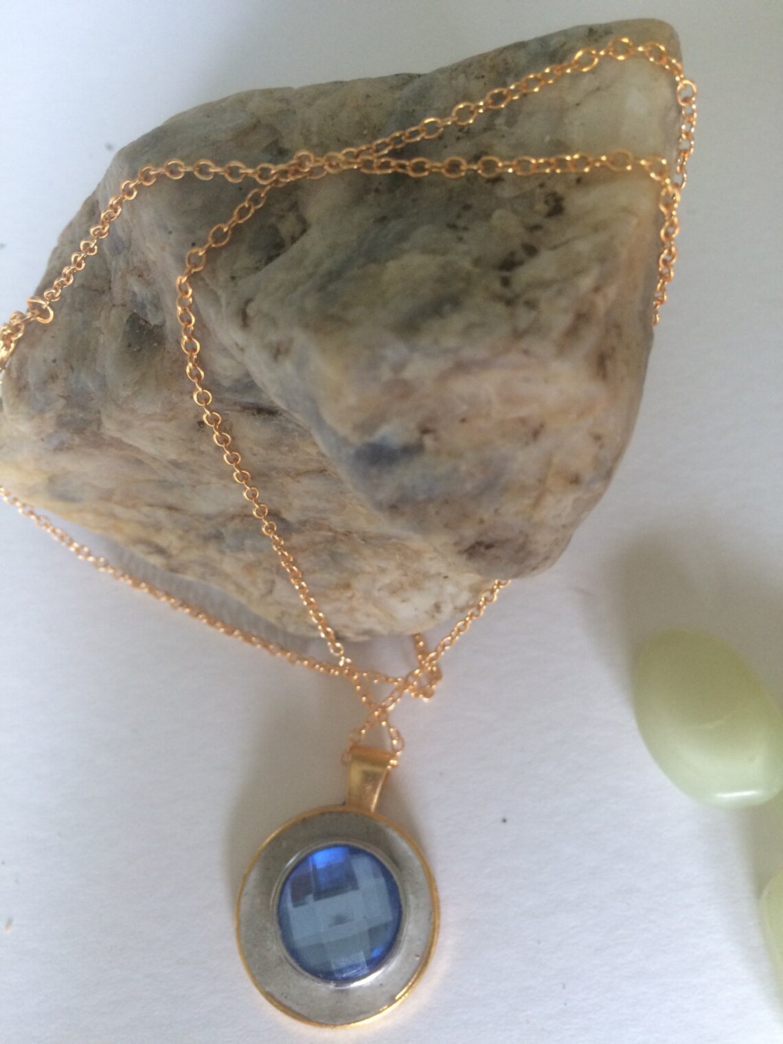 Irish Concrete Gemstone Minimalist Pendant - Etsy