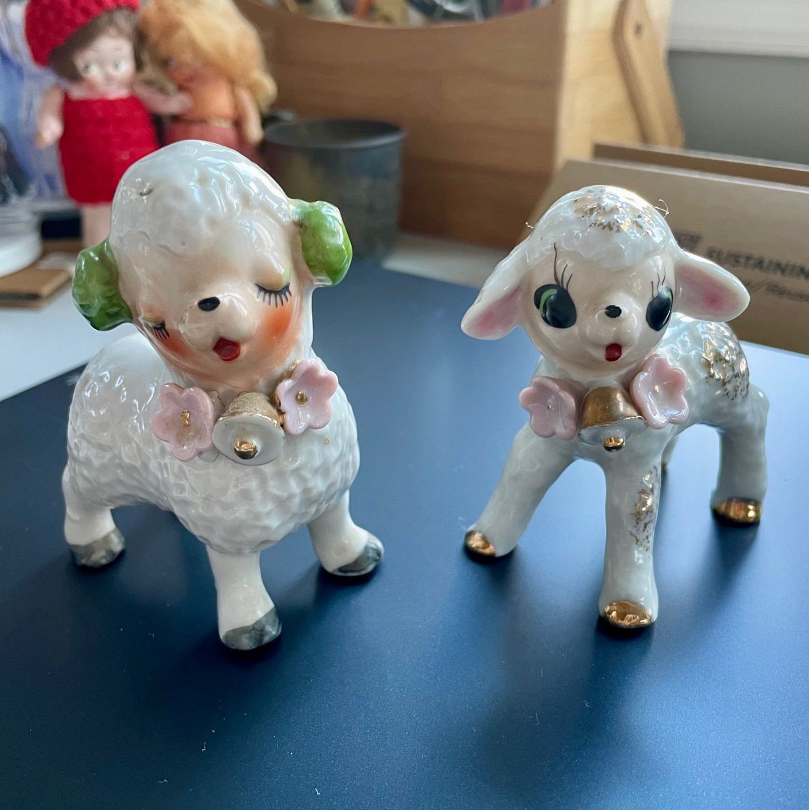 Vintage Adorable Porcelain RAM AND LAMB Duo, Circa 1950's - Etsy