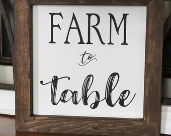 Farm to table sign | Etsy