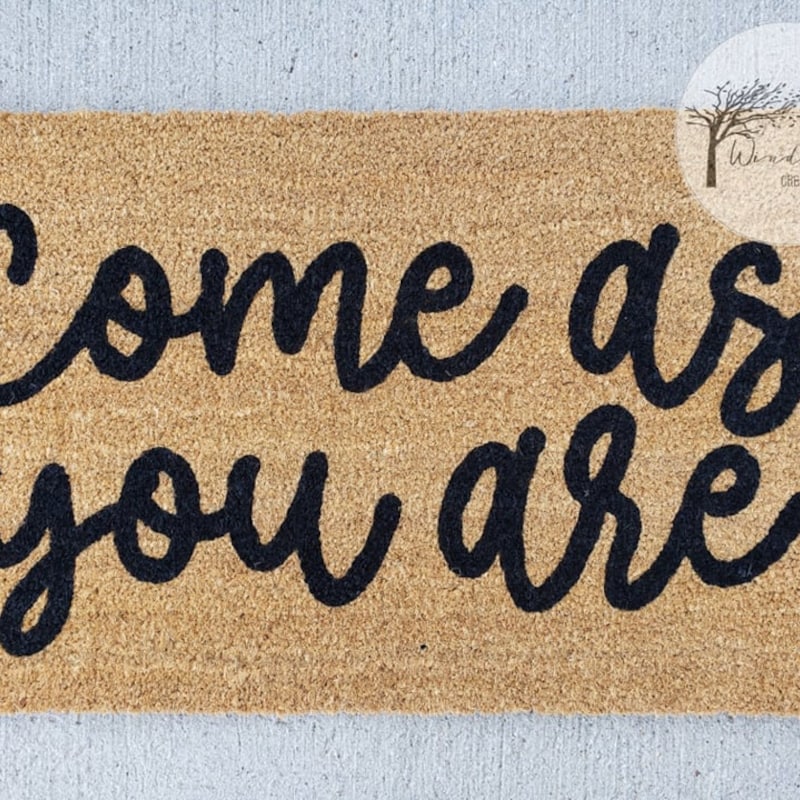 Come as You Are Doormat - Etsy