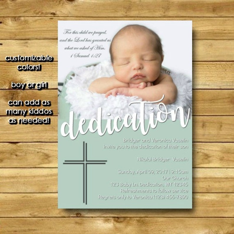 Baby Dedication Invitation, Baptism Invitation Boy, Baptism Invitation ...