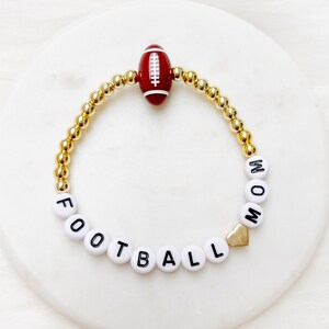 Custom Football Bracelet | Personalized Football Bracelet Set ...
