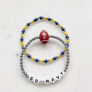 Football Spirit Bracelet | Game Day Bracelet | Personalized Football ...